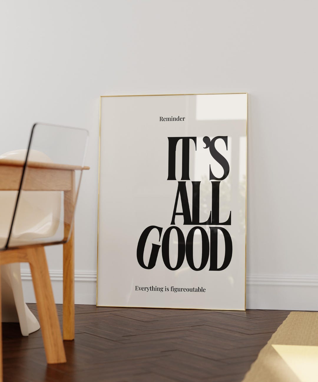It's All Good Empowerment Poster - Printable Wall Art - Black ...