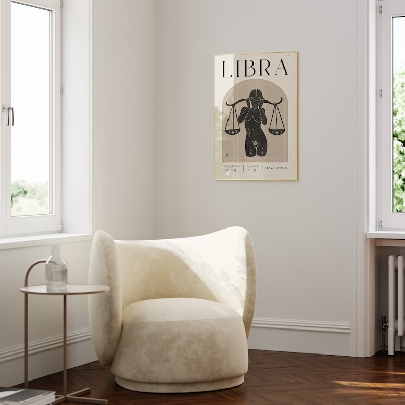 Libra Zodiac Goddess Wall Art Poster/printable Zodiac - Etsy
