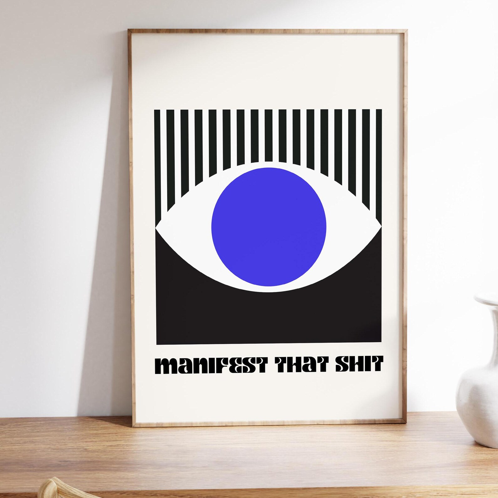 Bauhaus Evil Eye Manifest That Shit Quote Art Bauhaus Eye Art funny ...
