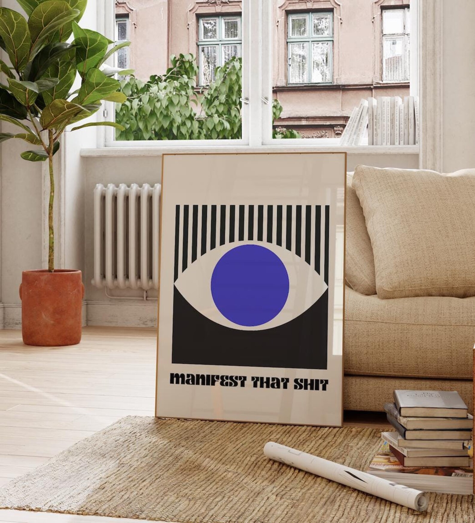 Bauhaus Evil Eye Manifest That Shit Quote Art Bauhaus Eye Art funny ...