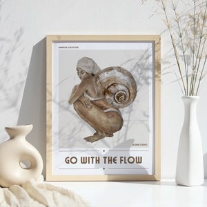 Slow Down Art Print, Snail Art, Inspirational Wall Art, Typography ...