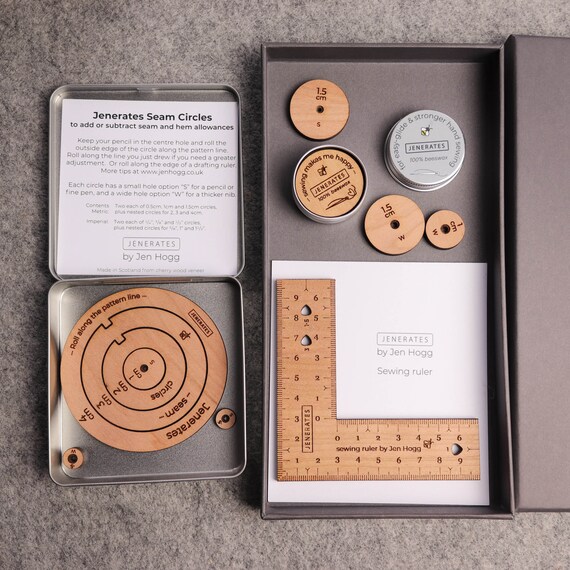 Gift Set 3: Jenerates Seam Circles Ruler and Tailor's Wax - Etsy