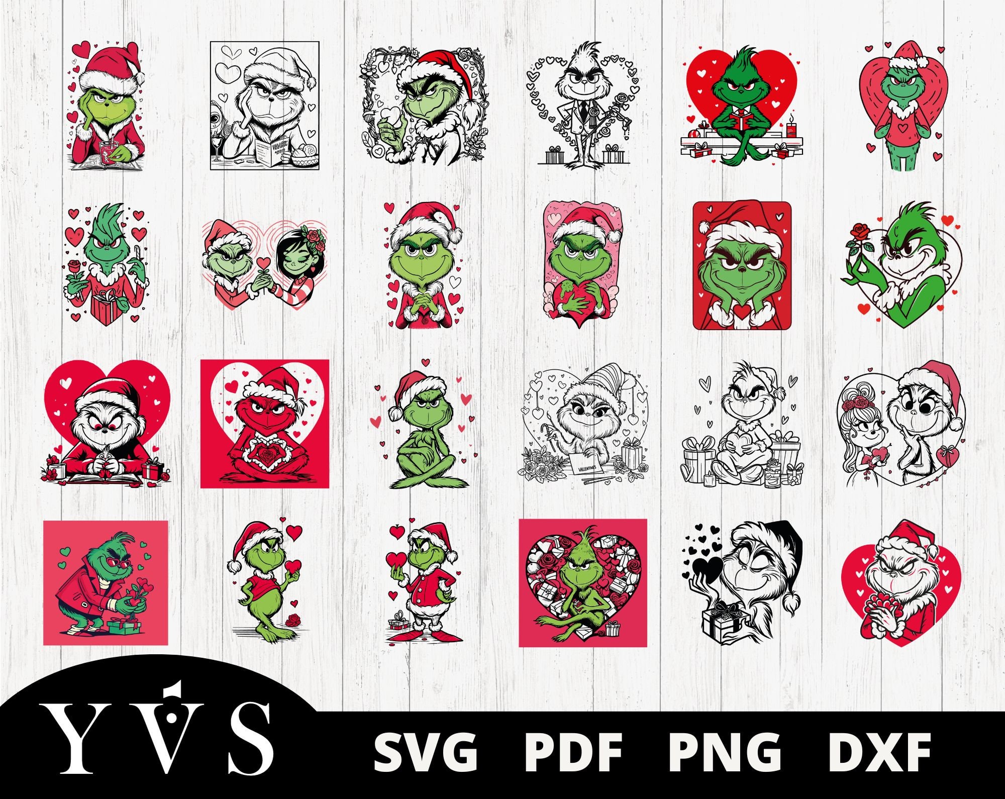 Svg Grinch Valentines Bundle, Svg Grinch Squad, Svg Heart Beat, Svg ...