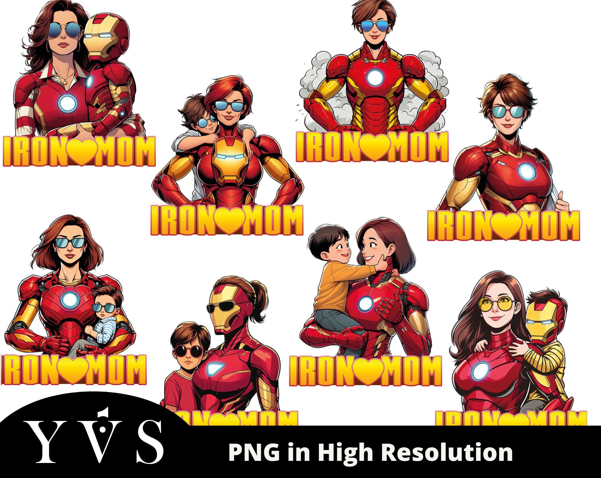 IRON MOM CLIPART, Png in High Resolution, Mom Clipart, Mother's Day ...