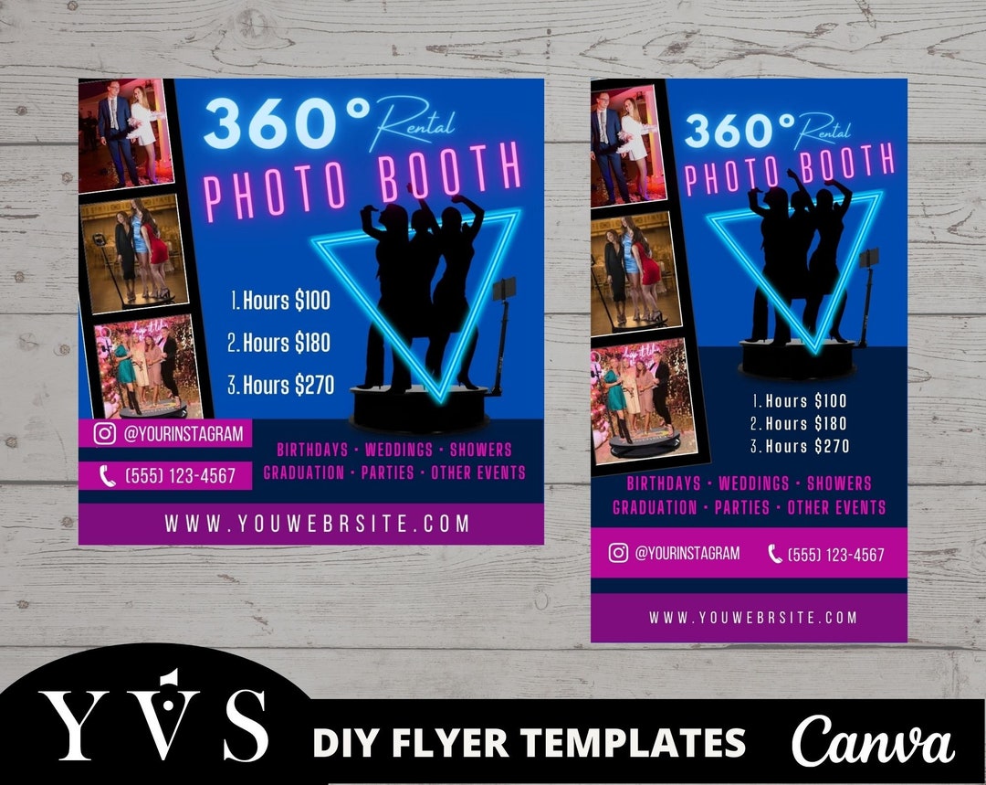 360 Photo Booth Flyer Graduation, 360 Photo Booth Flyer Wedding, 360 ...