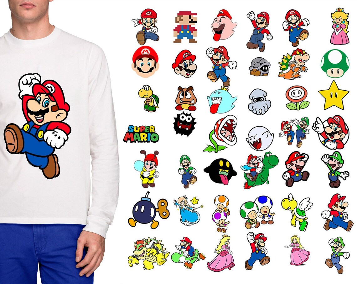 Super Mario Svg,super Mario Bundle,super Mario Png, Mario Bros Svg - Etsy