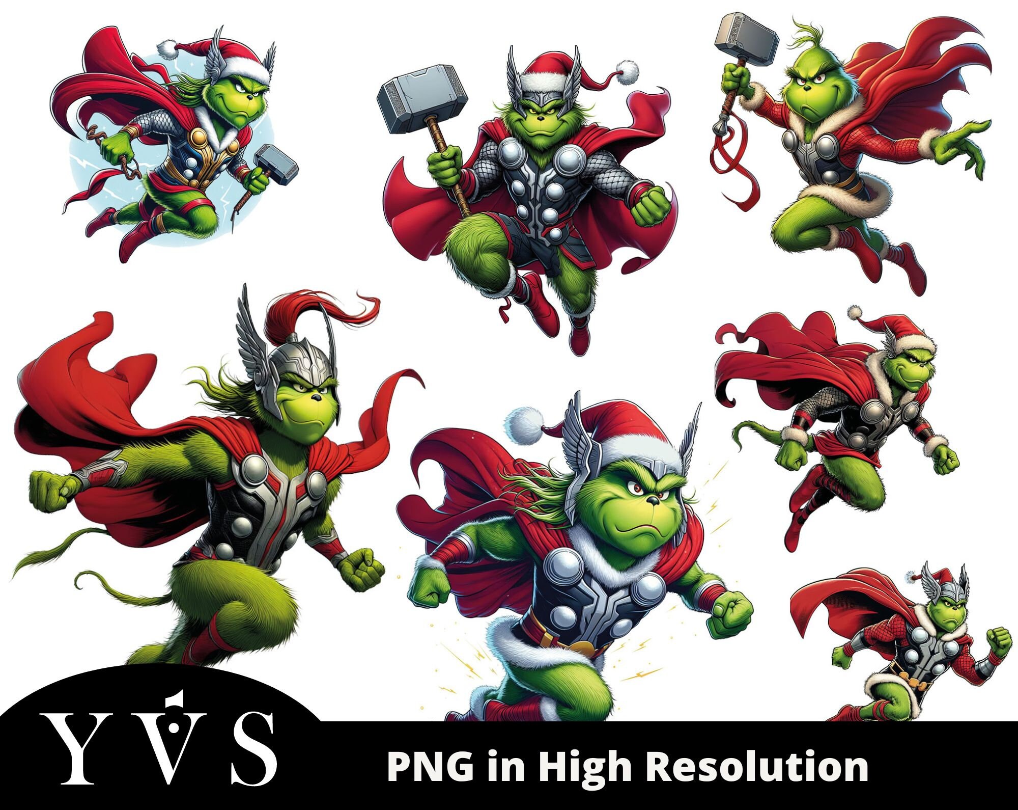 Grinch Super Hero Bundle, Grinch Clipart Png, Grinch Png Bundle, Grinch ...