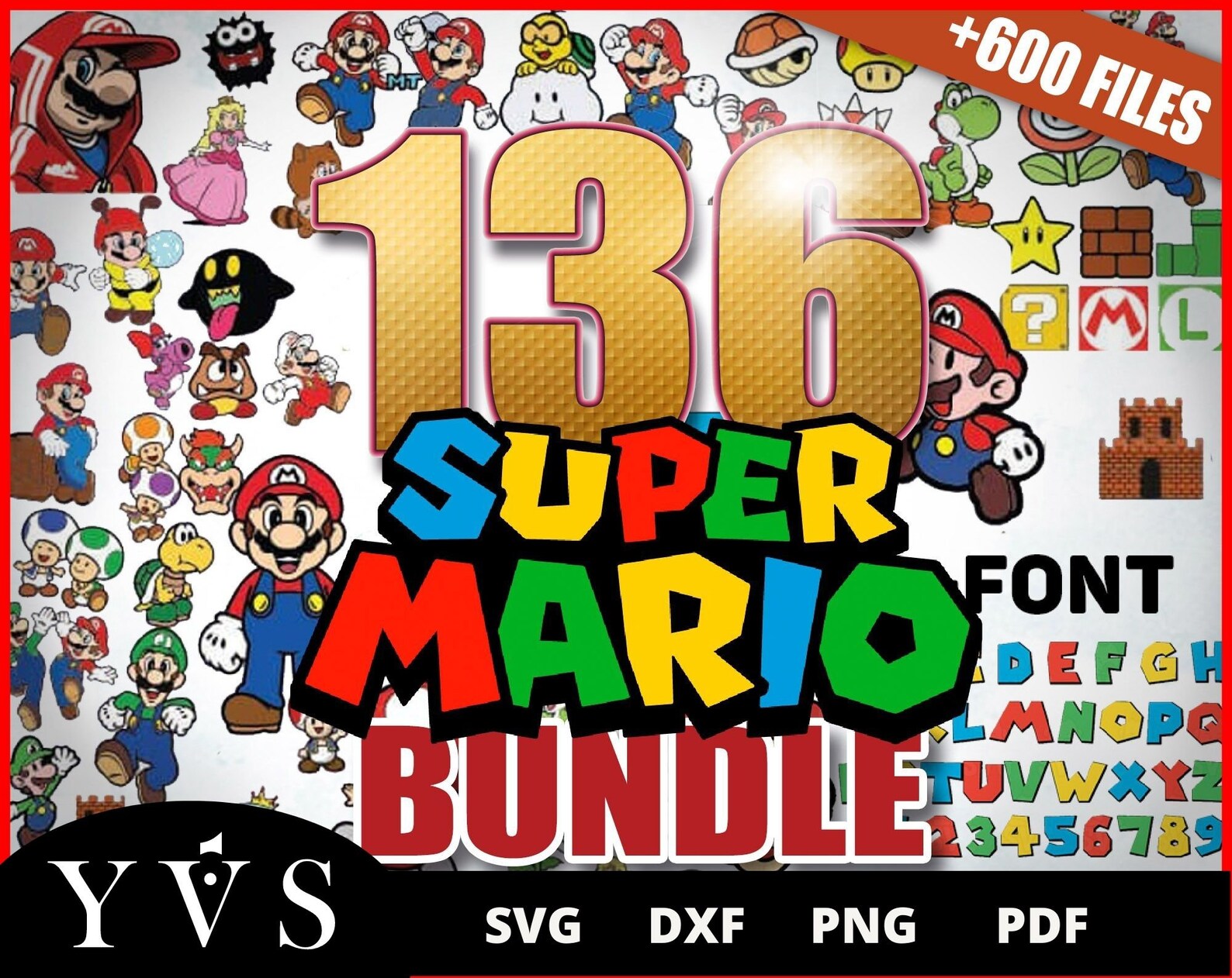 Super Mario Svg,super Mario Bundle,super Mario Png, Mario Bros Svg - Etsy