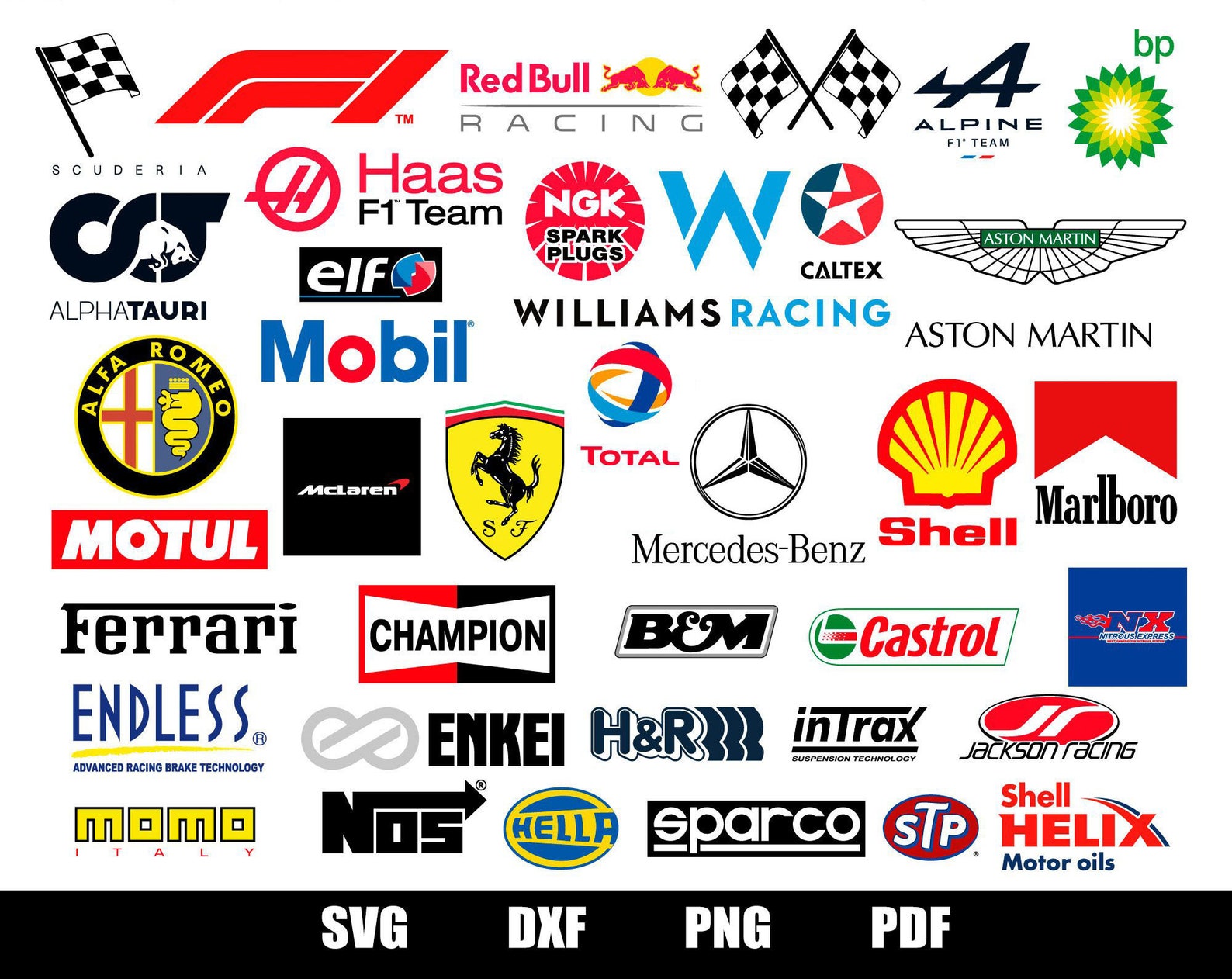 Formel 1 SVG, Racing Logo svg, Lub Logo svg, Auto Logo SVG Bundle, Auto ...