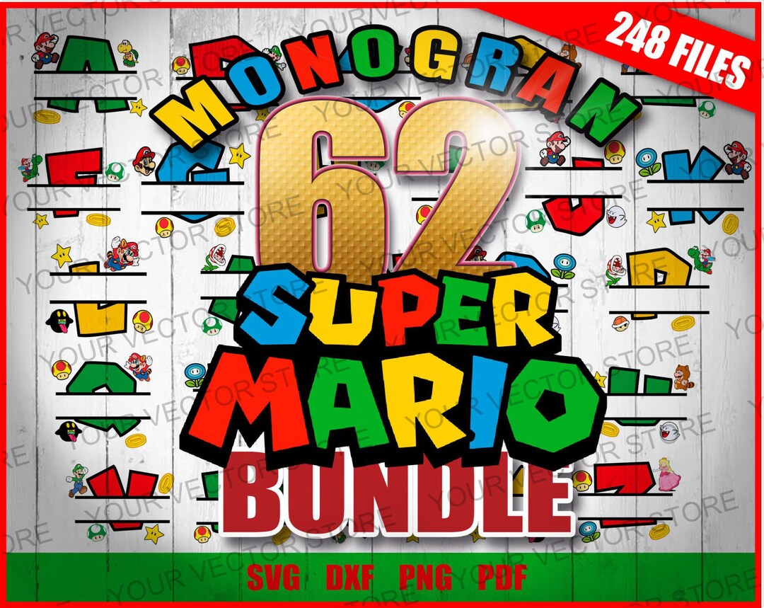Super Mario Svgsuper Mario Bundlesuper Mario Png Mario Bros - Etsy