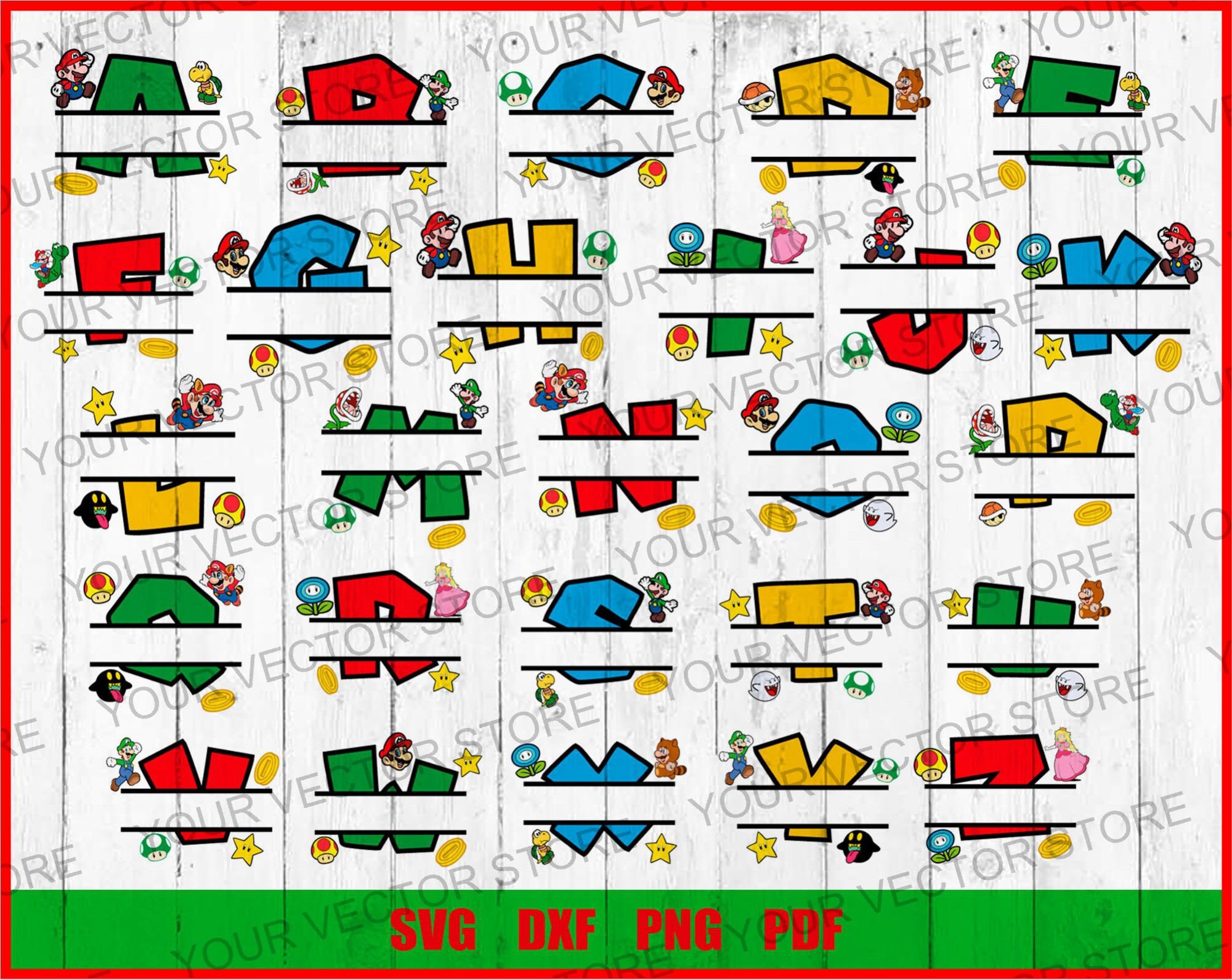 Super Mario Svg,super Mario Bundle,super Mario Png, Mario Bros Svg - Etsy