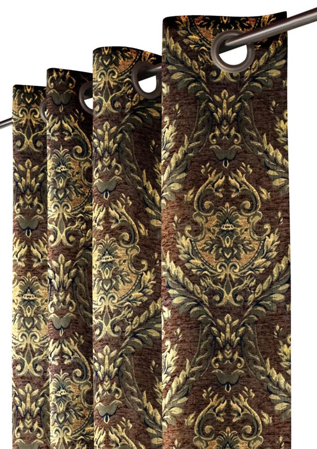 Sold per Panel- Drapery Chenille Panel With Lining- 60" X 96" - Brown ...
