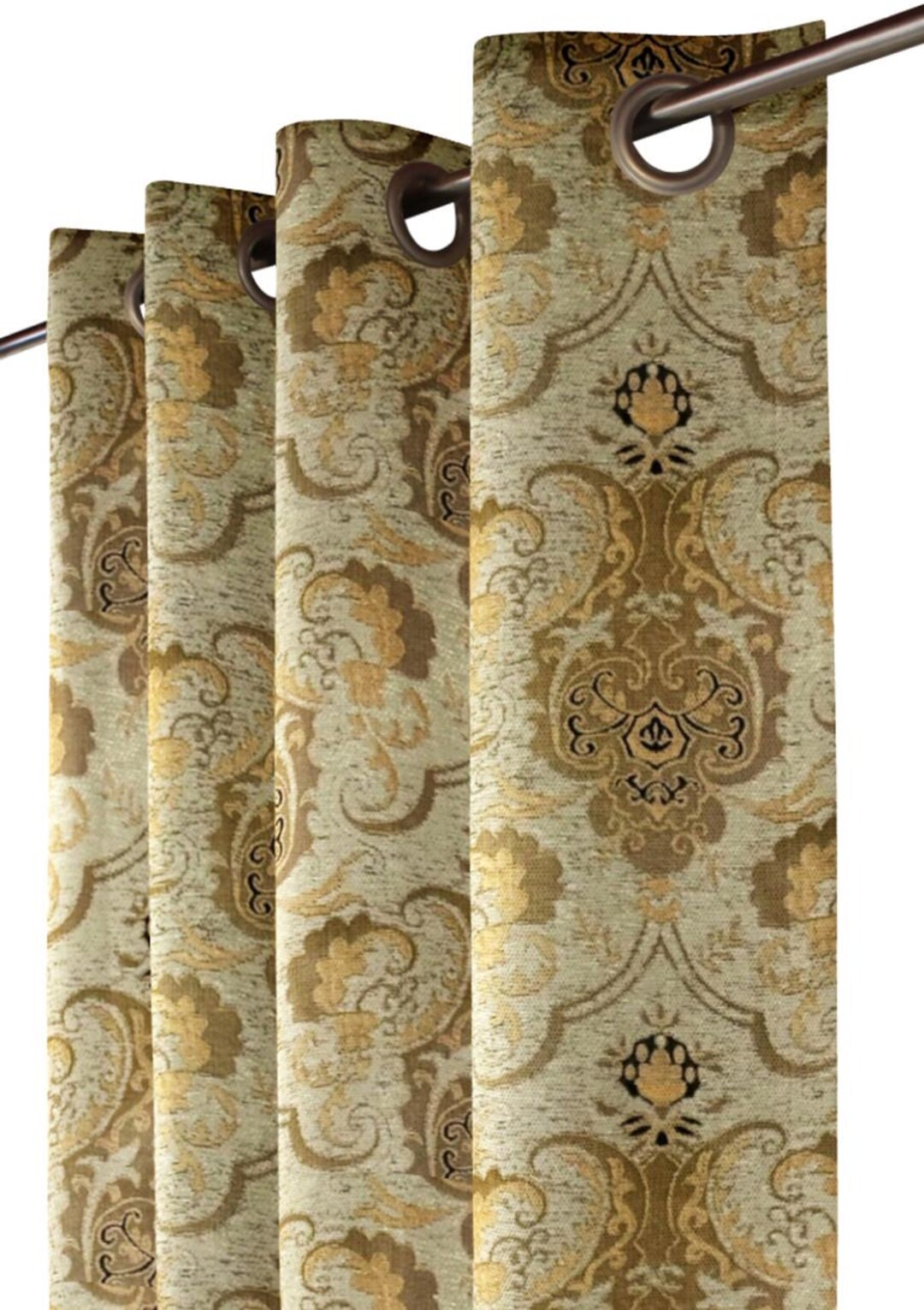 Sold per Panel- Drapery Chenille Panel With Lining- 60" X 96" - Beige ...