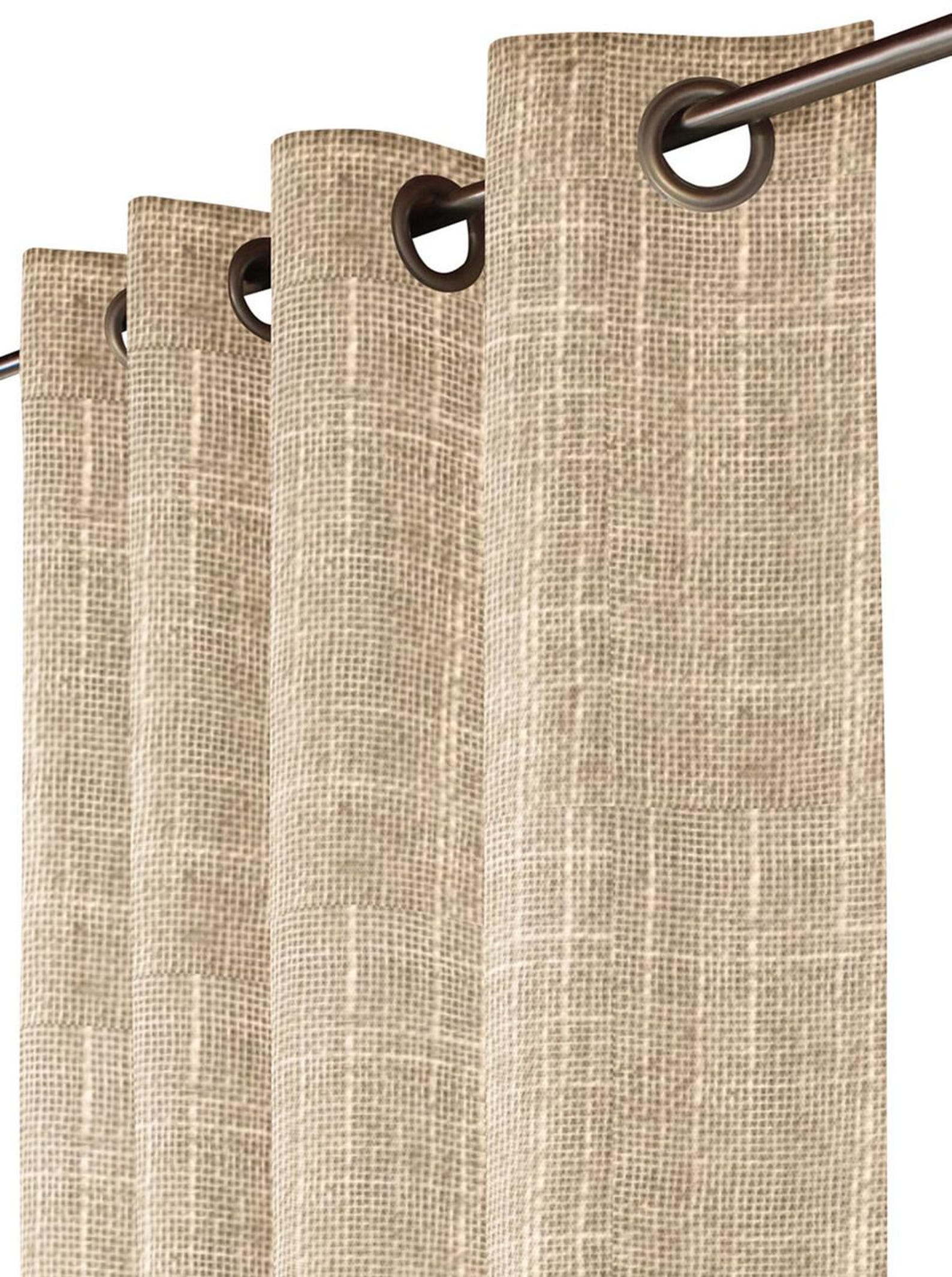 Linen Look Sheer Curtain - Sand - Linen Look- 60 X 96 Inches - Linen ...