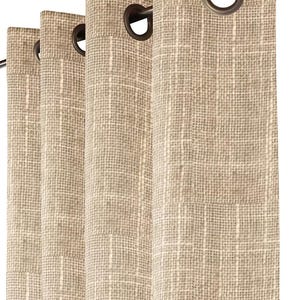 Linen Look Sheer Curtain - Sand - Linen Look- 60 X 96 Inches - Linen ...
