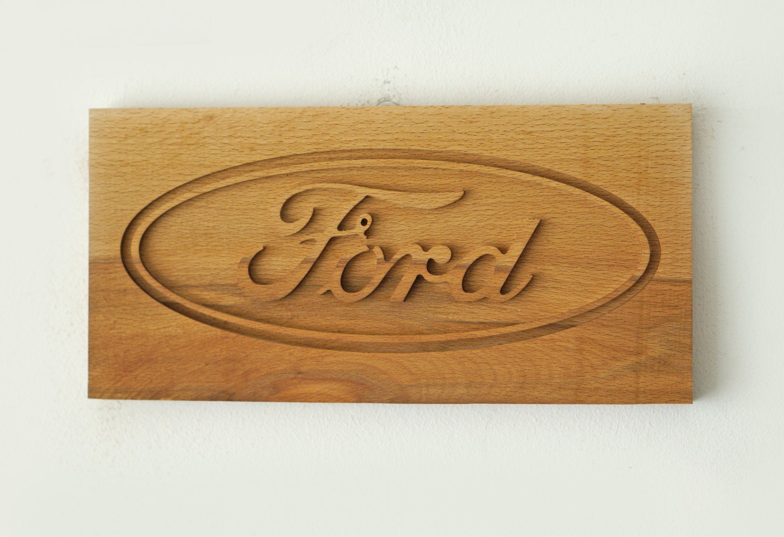 Wooden Ford Emblem for Garage Decor, Wooden Ford Logo, Wall Decor for ...