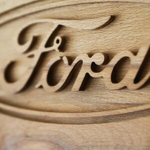 Wooden Ford Emblem for Garage Decor, Wooden Ford Logo, Wall Decor for ...