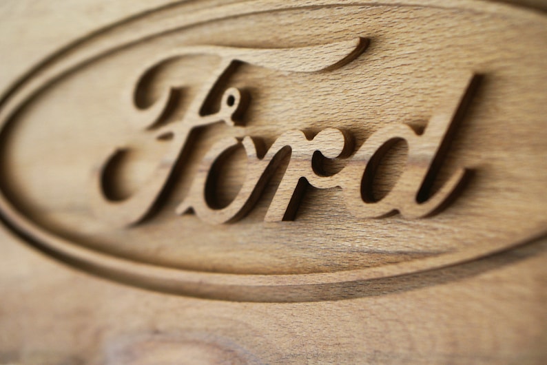Wooden Ford Emblem for Garage Decor, Wooden Ford Logo, Wall Decor for ...