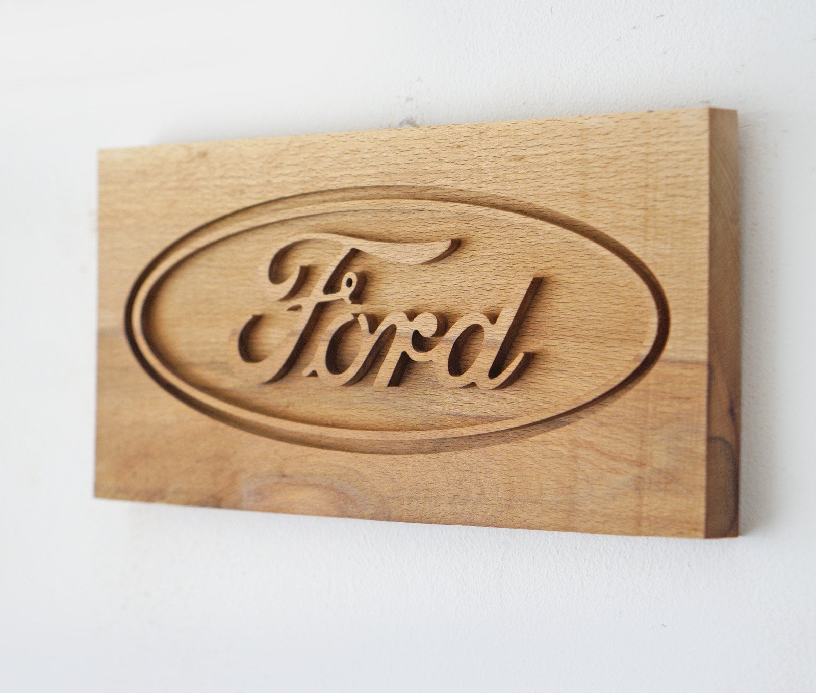 Wooden Ford Emblem for Garage Decor, Wooden Ford Logo, Wall Decor for ...