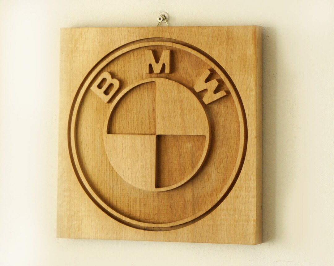 Wooden BMW Emblem for Wall Hanging, Wooden BMW Logo, Wall Decor for Car ...