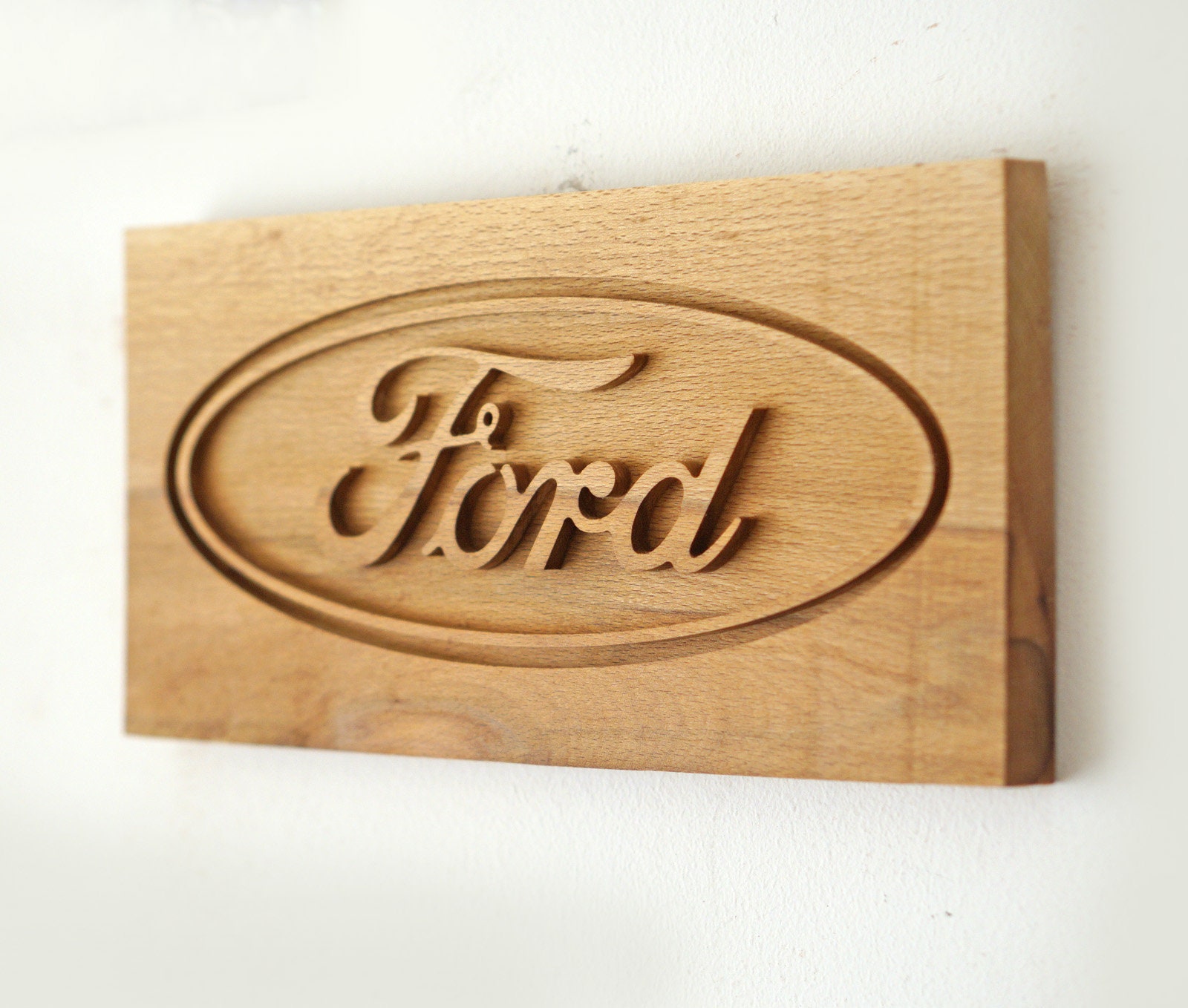 Wooden Ford Emblem for Garage Decor, Wooden Ford Logo, Wall Decor for ...