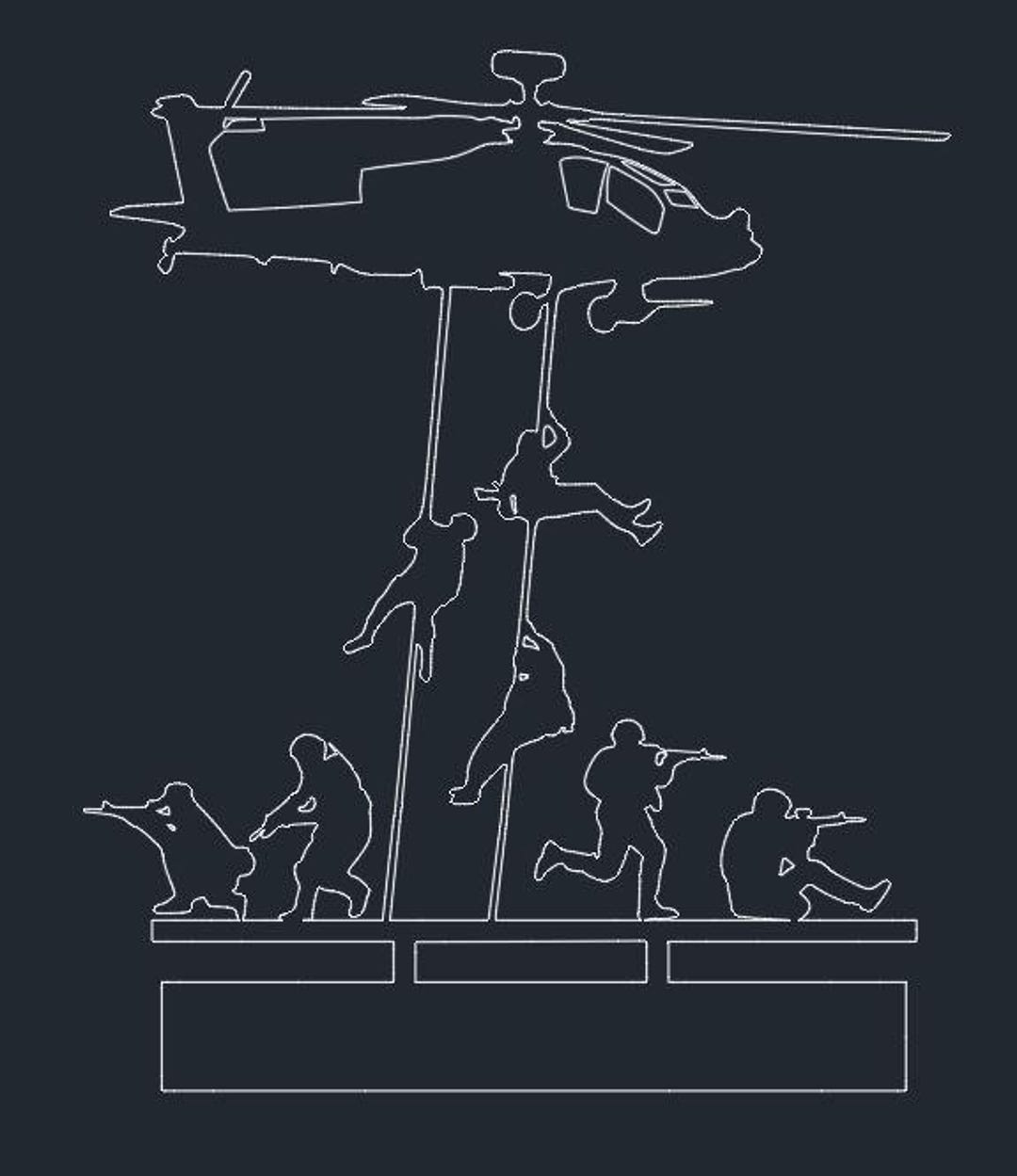 ARMY DXF LASER Cut File - Etsy