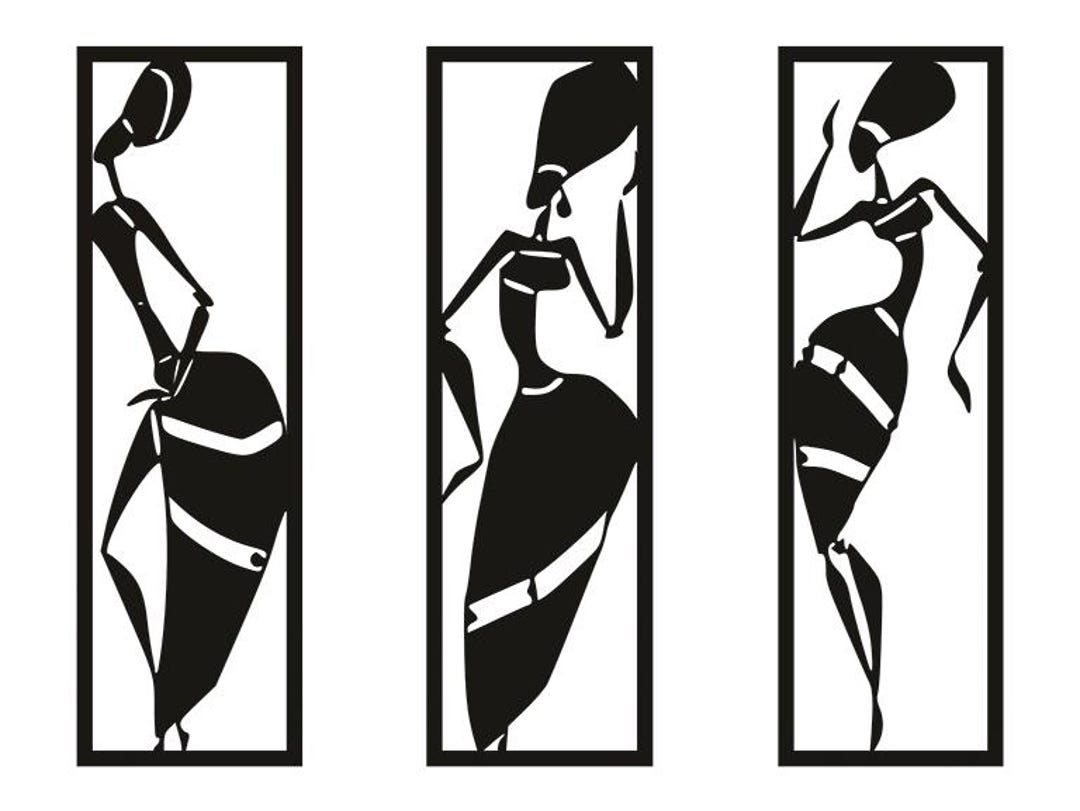 African Women Dxf Laser Cut File - Etsy
