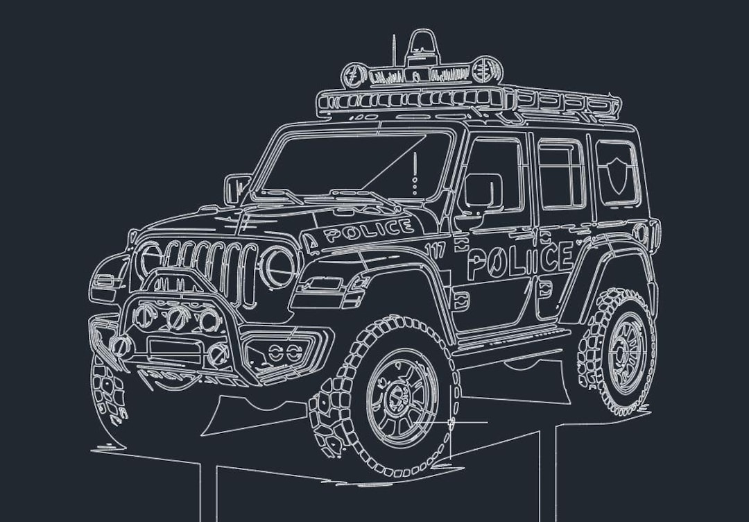 Police Car Dxf Laser Cut File - Etsy