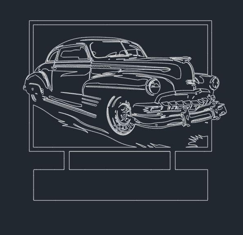 OLD CAR DXF Laser Cut File - Etsy