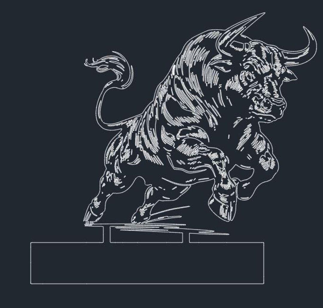 BULL DXF LASER Cut File 1 - Etsy