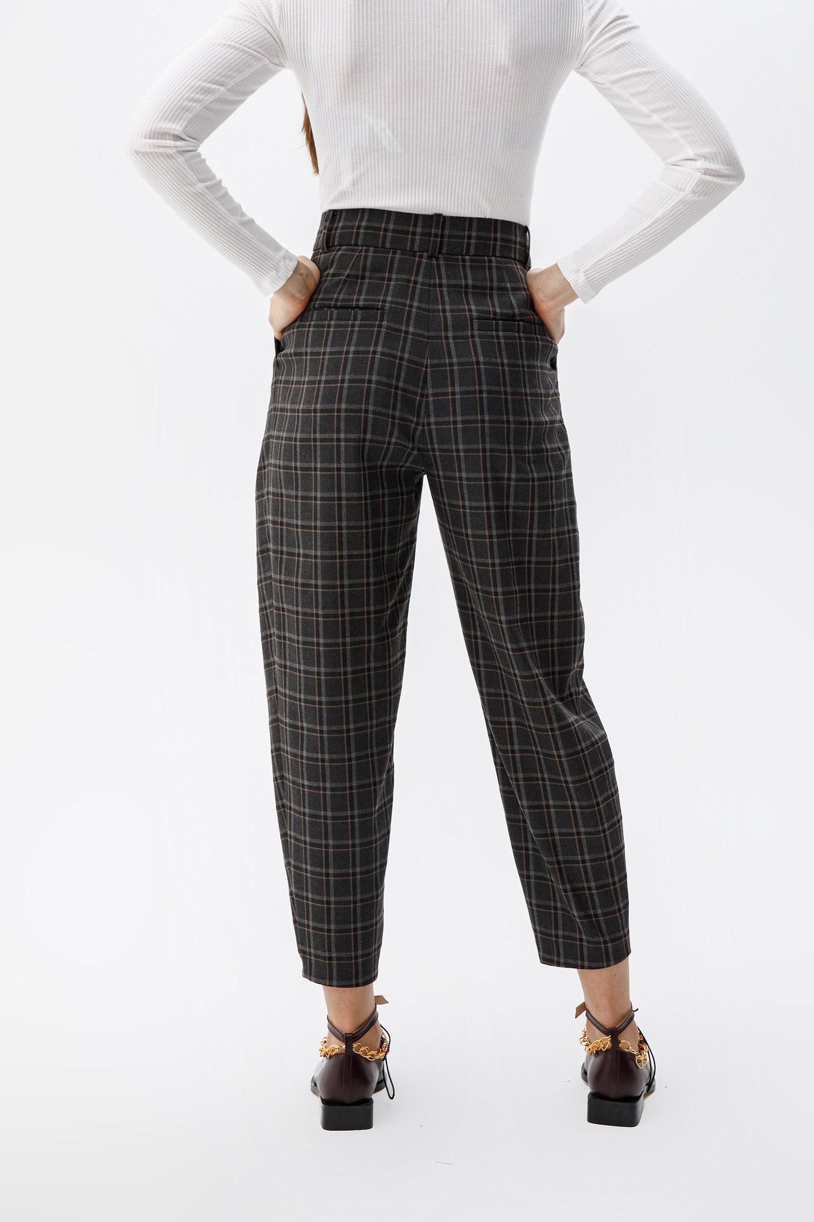 High Waist Plaid Pants Women Check Pants Custom Pants Wool - Etsy Canada