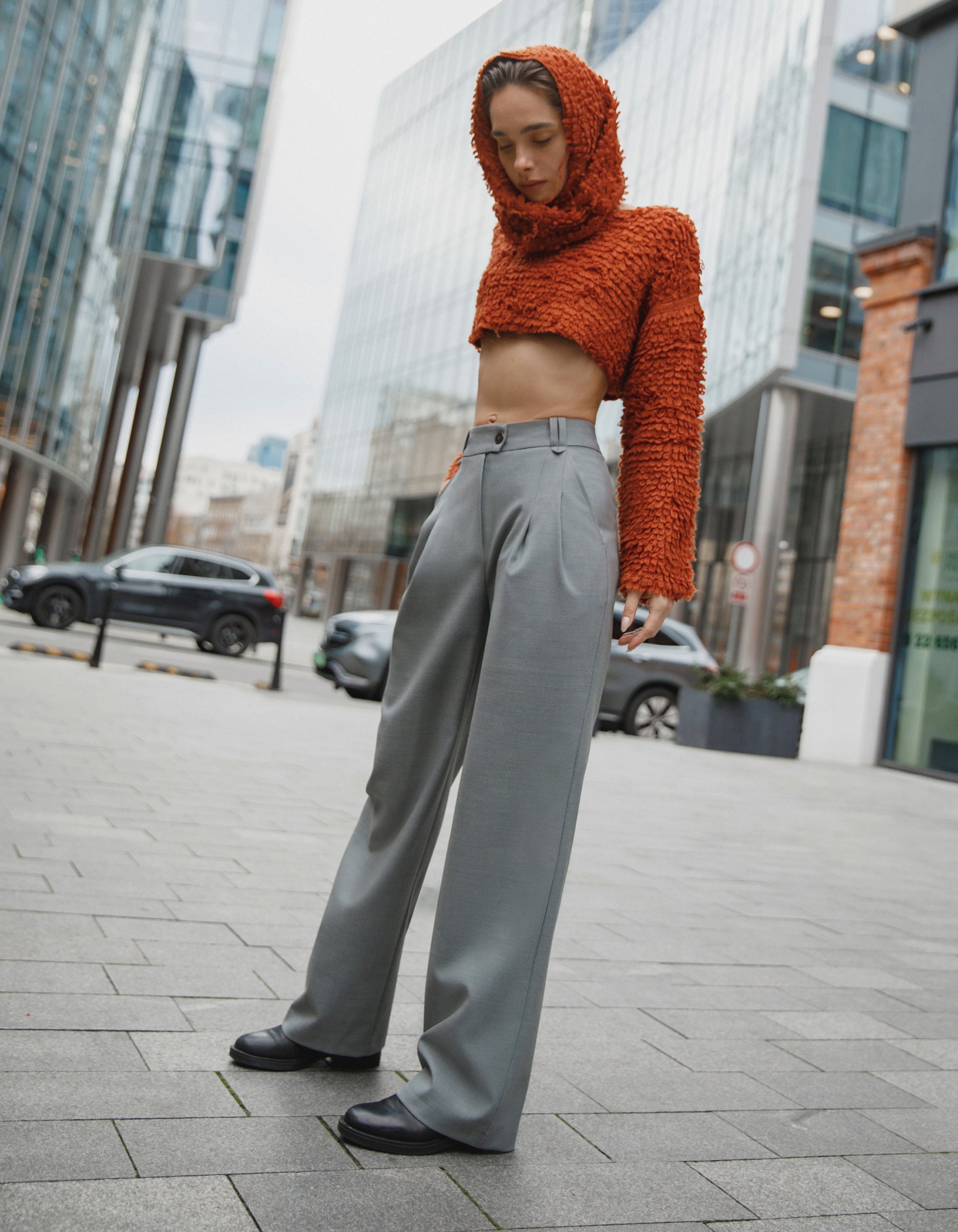 Grey Pants, High Waisted Pants, Straight Fit Pants, Custom Pants - Etsy
