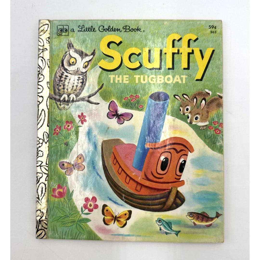 Scuffy the Tugboat Little Golden Book 1977 HC Gertrude Crampton - Etsy