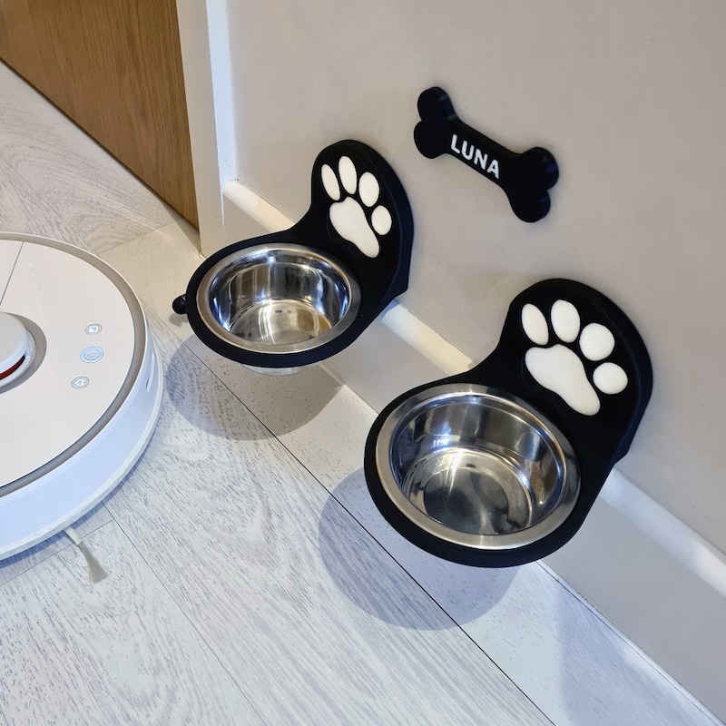 Wall Mount Dog Bowls - Etsy