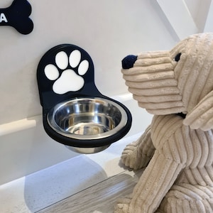 Wall Mounted Dog/cat Feeding Bowl Customisable/personalised Robot ...