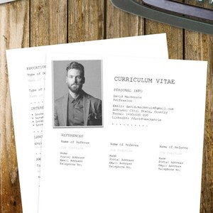 Old School CV Template Resume Template Basic CV Template - Etsy Norway