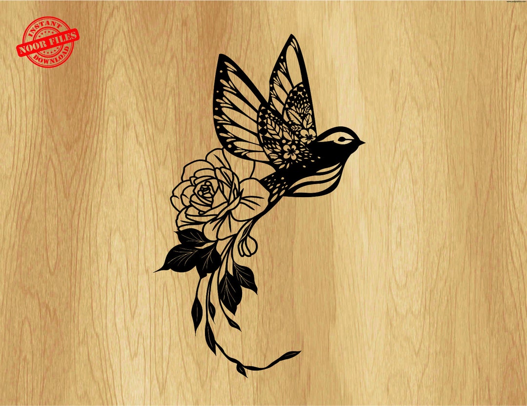 Hummingbird Cut Wooden,bird Floral Art,floral Wall Decor,hummingbird ...