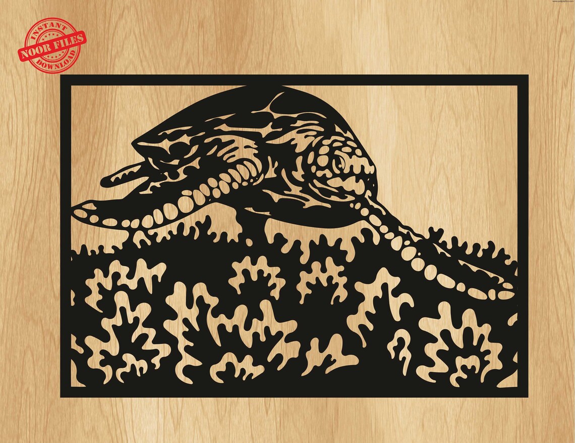 Sea Turtle Laser Cut File,sea Turtle Svg Home Wall Decor,sea Turtle ...
