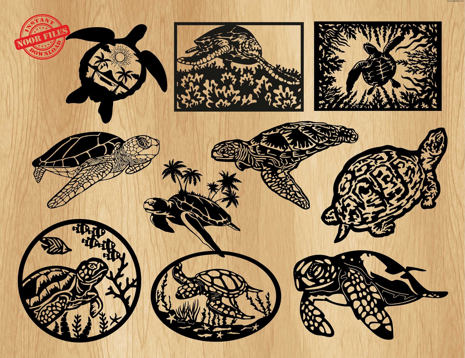 Sea Turtle Laser Cut File,sea Turtle Svg Home Wall Decor,sea Turtle ...
