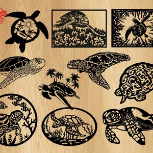 Sea Turtle Laser Cut File,sea Turtle Svg Home Wall Decor,sea Turtle ...