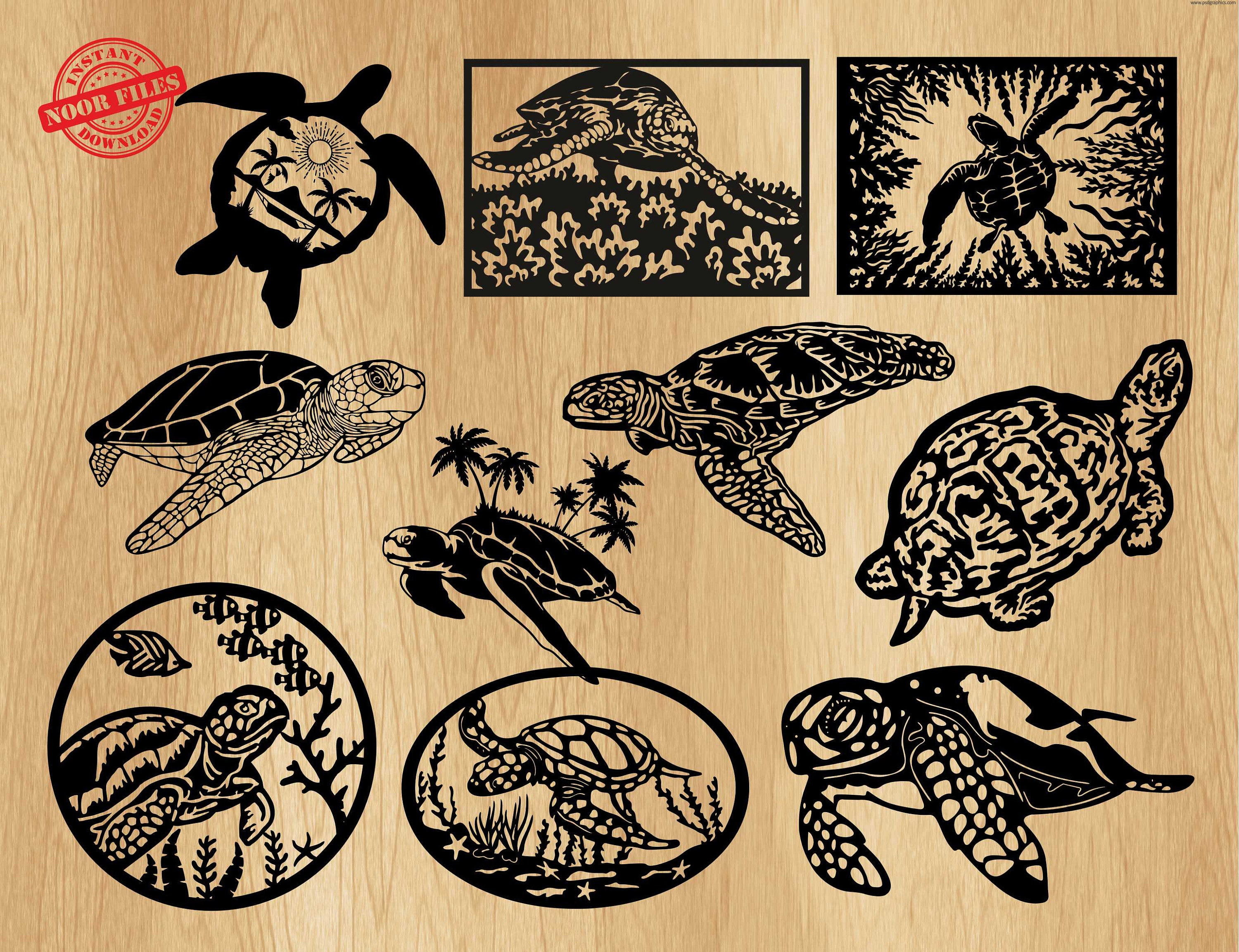 Sea Turtle Laser Cut File,sea Turtle Svg Home Wall Decor,sea Turtle ...