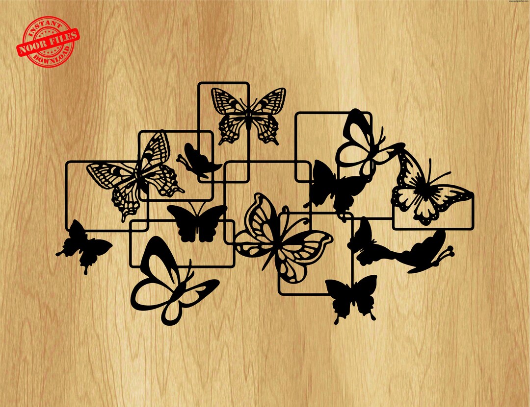 Butterfly Panel Laser Cut Svg-glowforge SVG ,layered Butterfly SVG ...