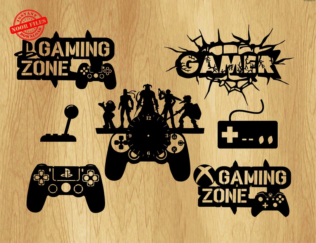Gaming Zone Svg,gamer Wall Decor Cliparts,vector File,gamer Wall Decor ...