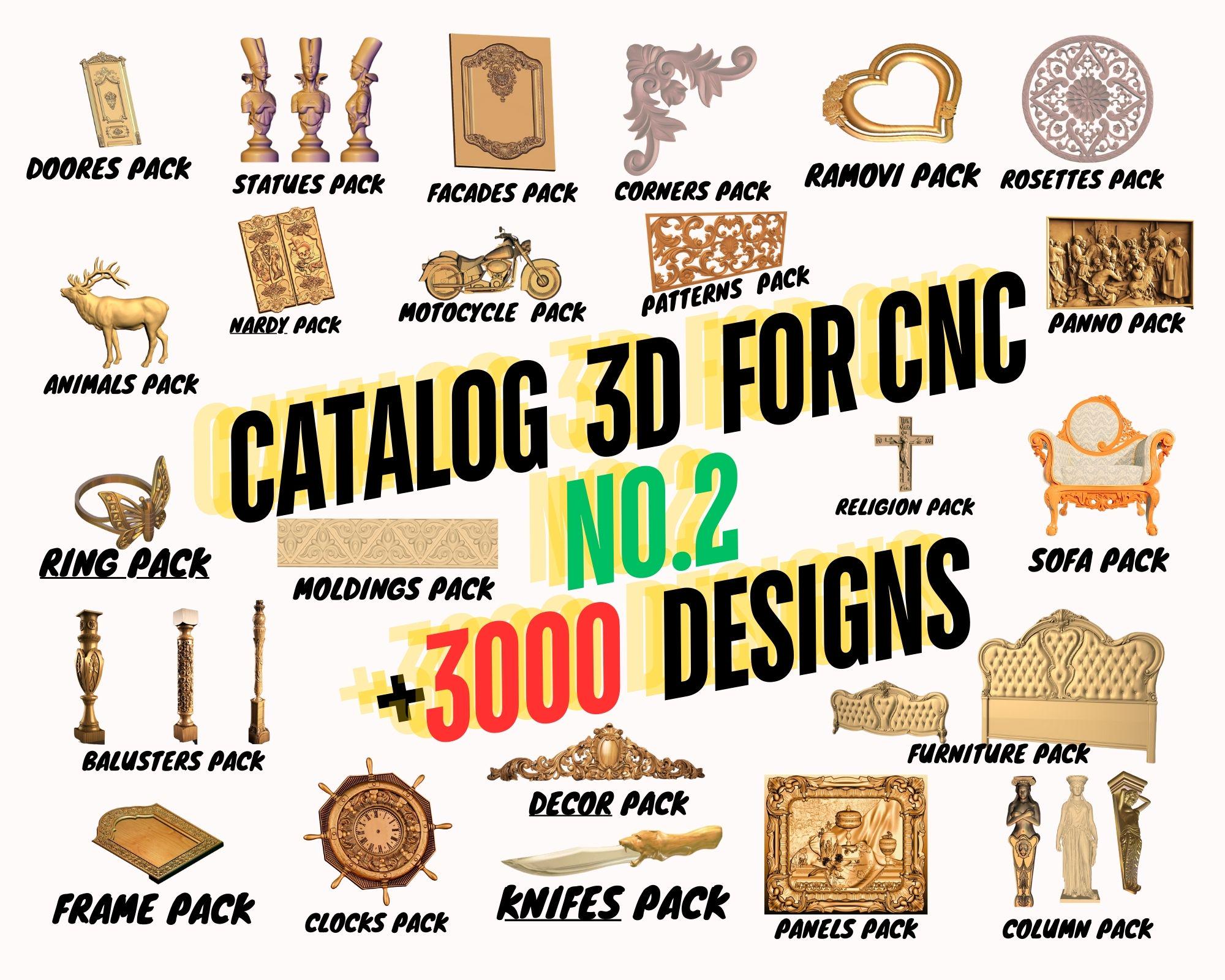 3D Cnc Files,the Largest Catalog,3d Pack,stl Pack ,moldings 3d for Cnc ...