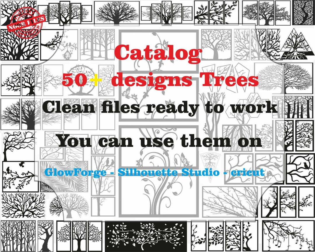 Tree Panels Svg,trees Wall Panels,tree Wall Decor,tree Patterns,tree ...