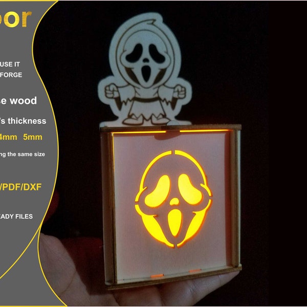 Ghost Face Lamp - Etsy