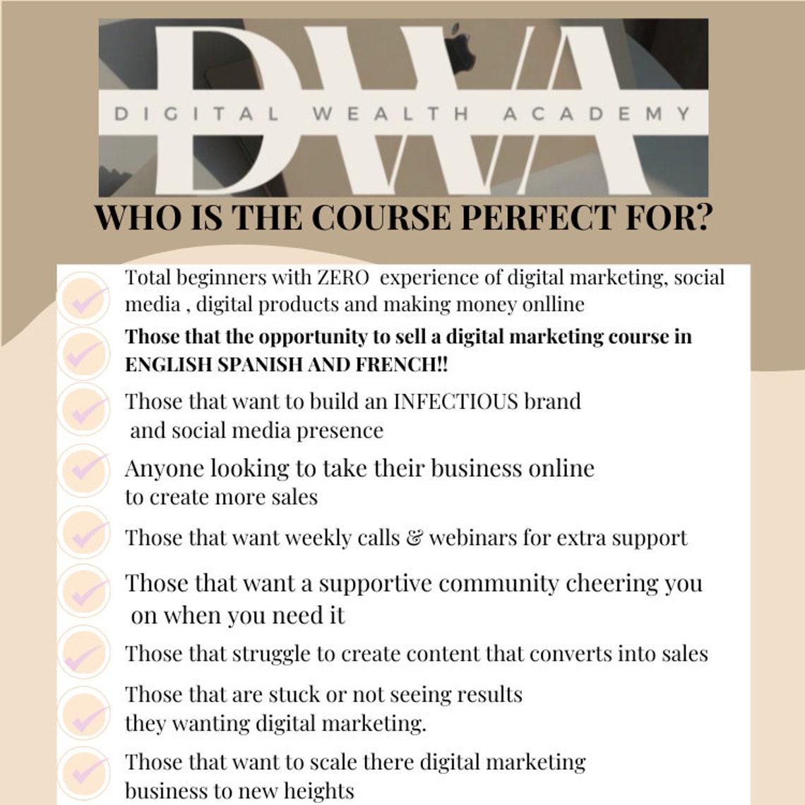 DWA Digital Wealth Academy Digital Marketing Course Includes MRR Bundle ...