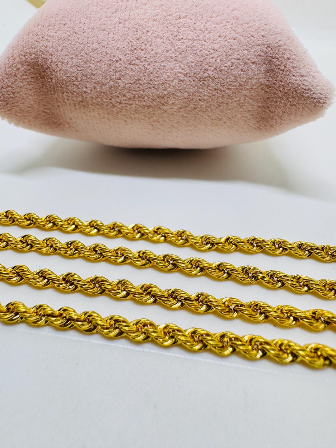 22k Solid Gold Rope Chain | Handmade Chain | Government Certified 916 ...