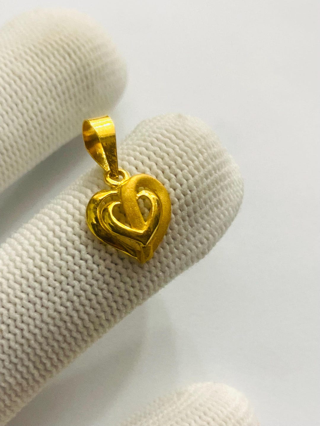 22k Solid Gold Heart Design Pendant. Handmade Pendant . Certified Gold ...