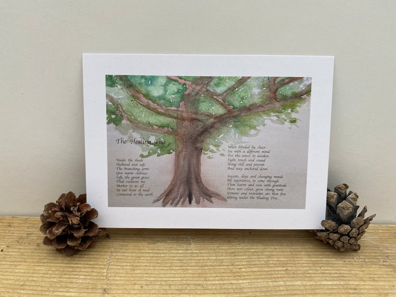 The Healing Tree. Original Art & Poetry A6 Postcard - Etsy